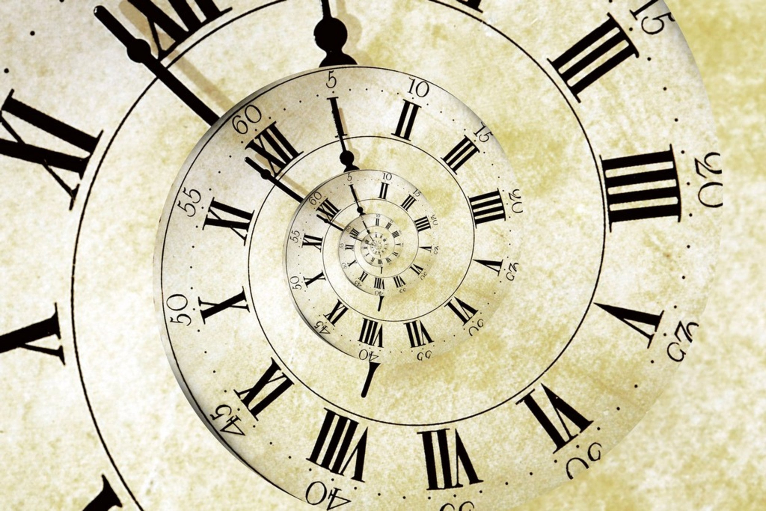 Spiral Clock 375x250cm Non-Woven Murals | Yourdecoration.co.uk
