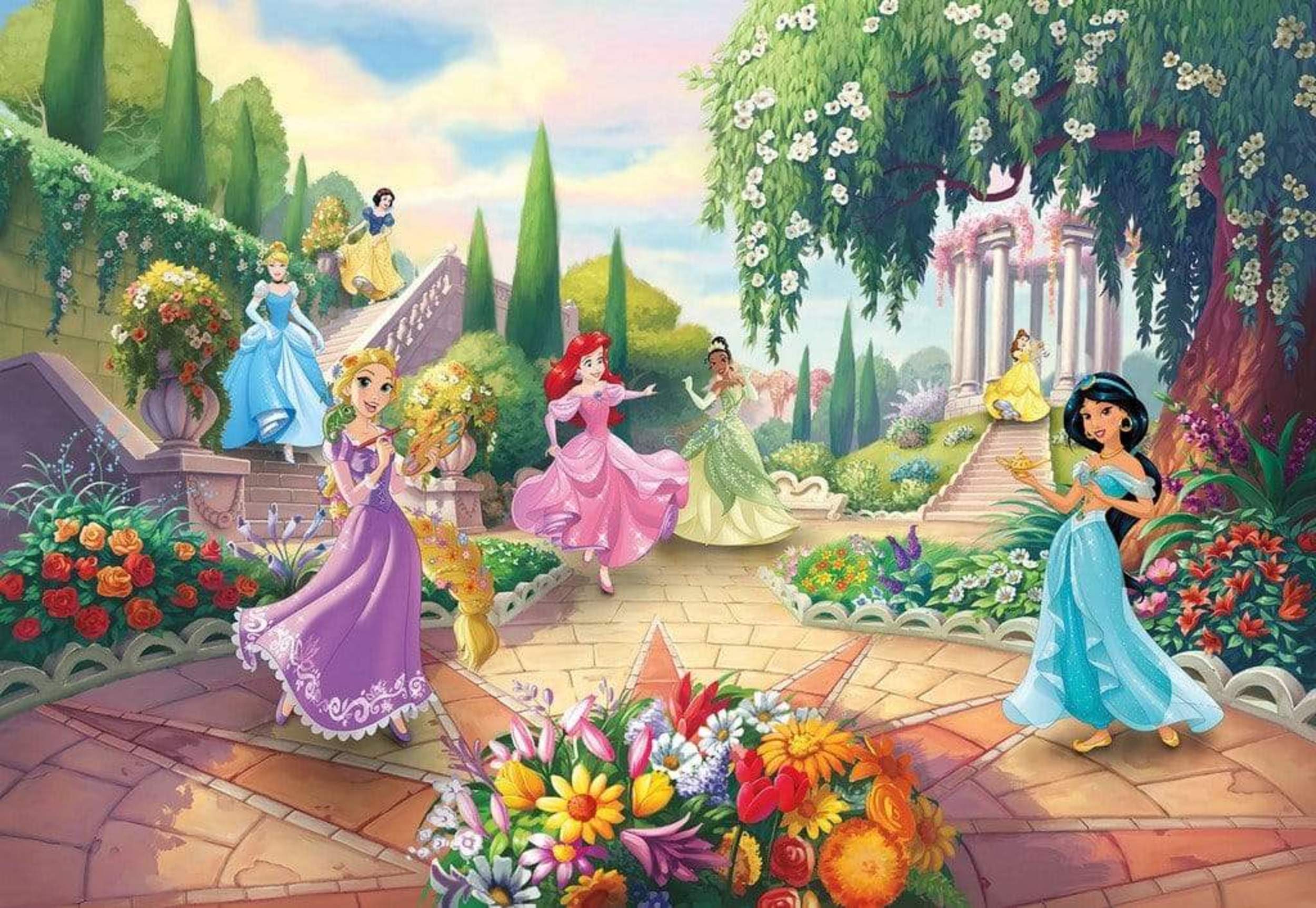 Disney Princess Park 368x254cm Paper Wallpaper | Yourdecoration.co.uk