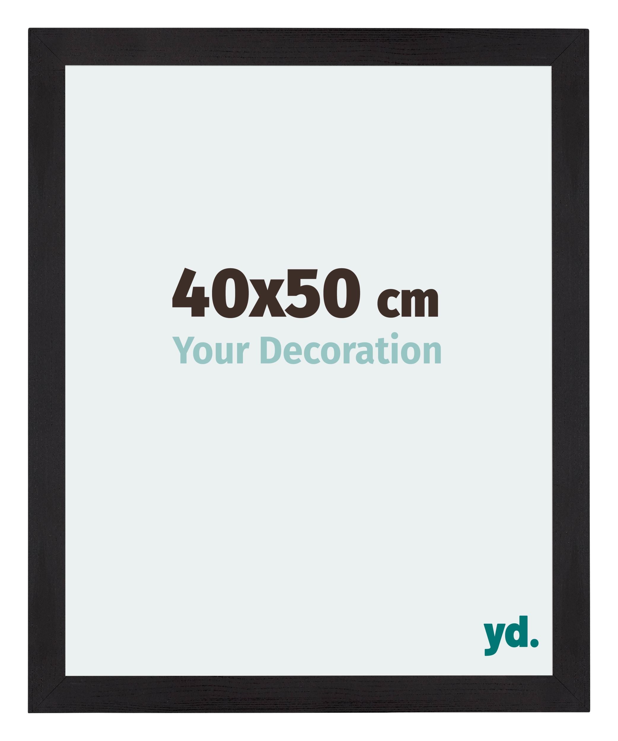 Mura MDF Photo Frame 40x50cm Black Wood Grain | Yourdecoration.co.uk