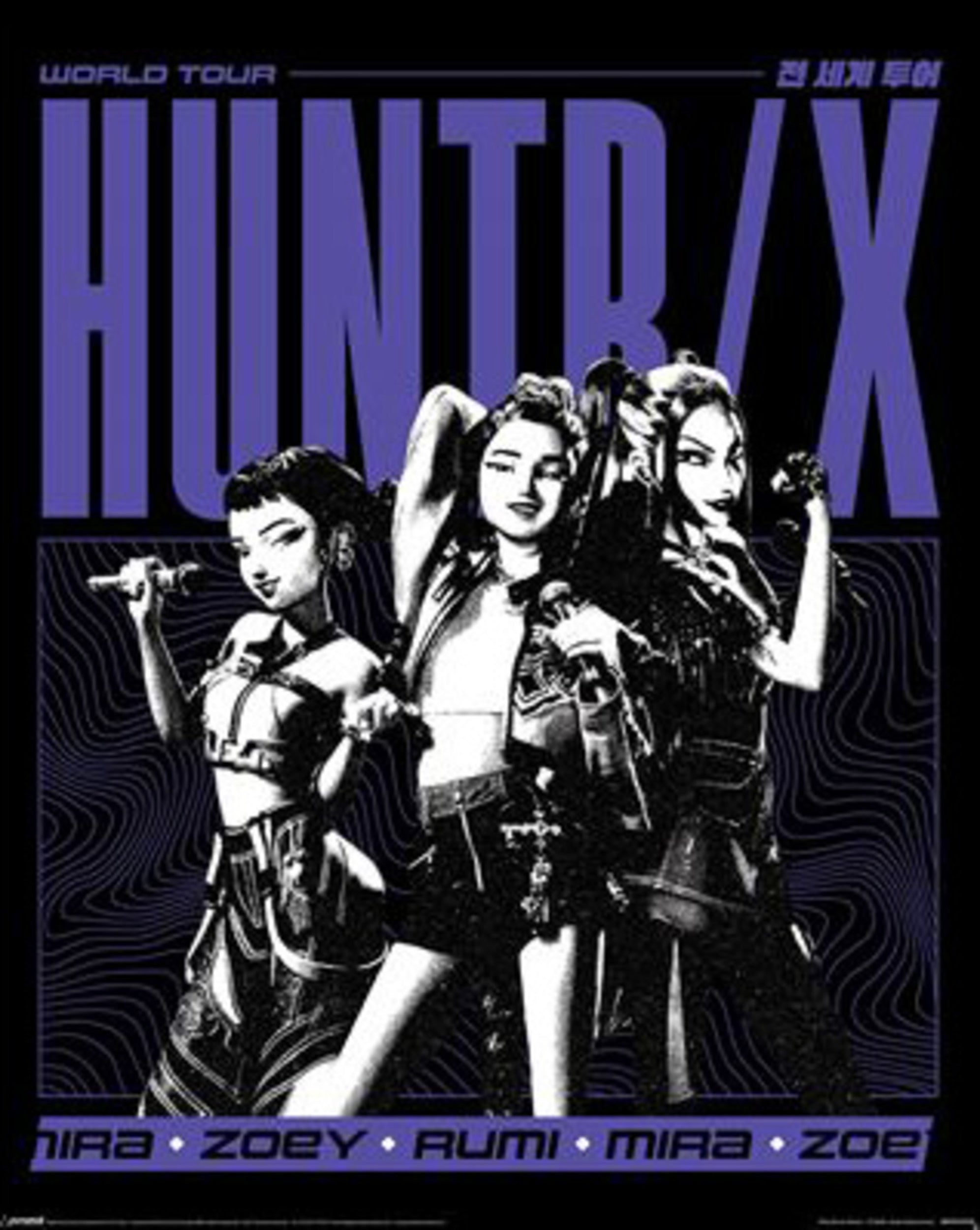 K-Pop Demon Hunters - Huntrix World Tour Poster 40x50cm ...