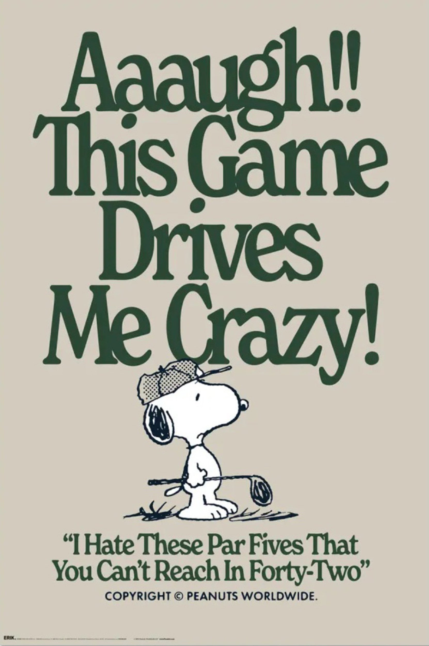 Snoopy - This Games Drives Me Crazy Poster 61x91,5cm | Yourdecoration.co.uk