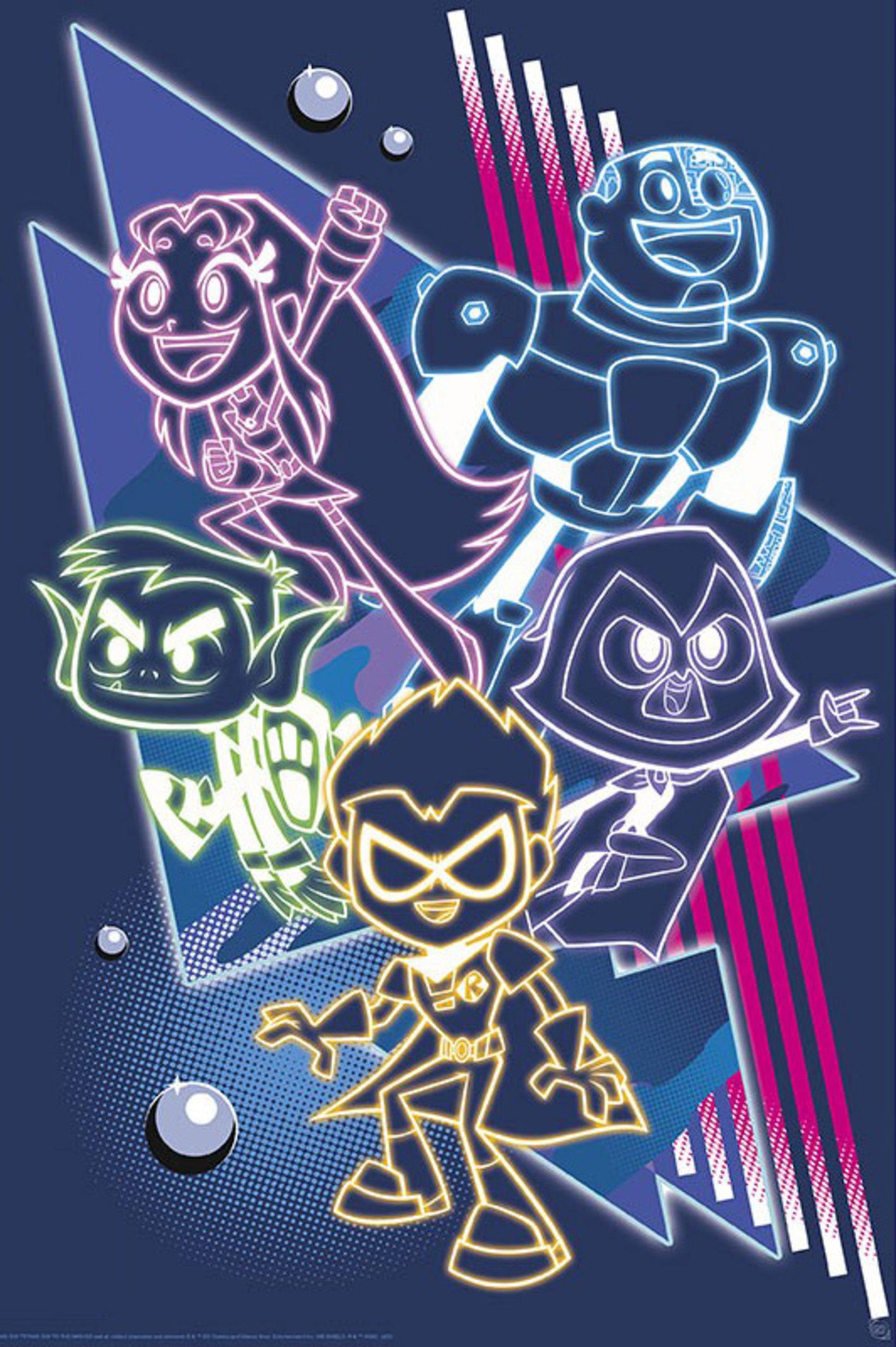 Teen Titans Neon Titans Poster 61x91,5cm | Yourdecoration.co.uk