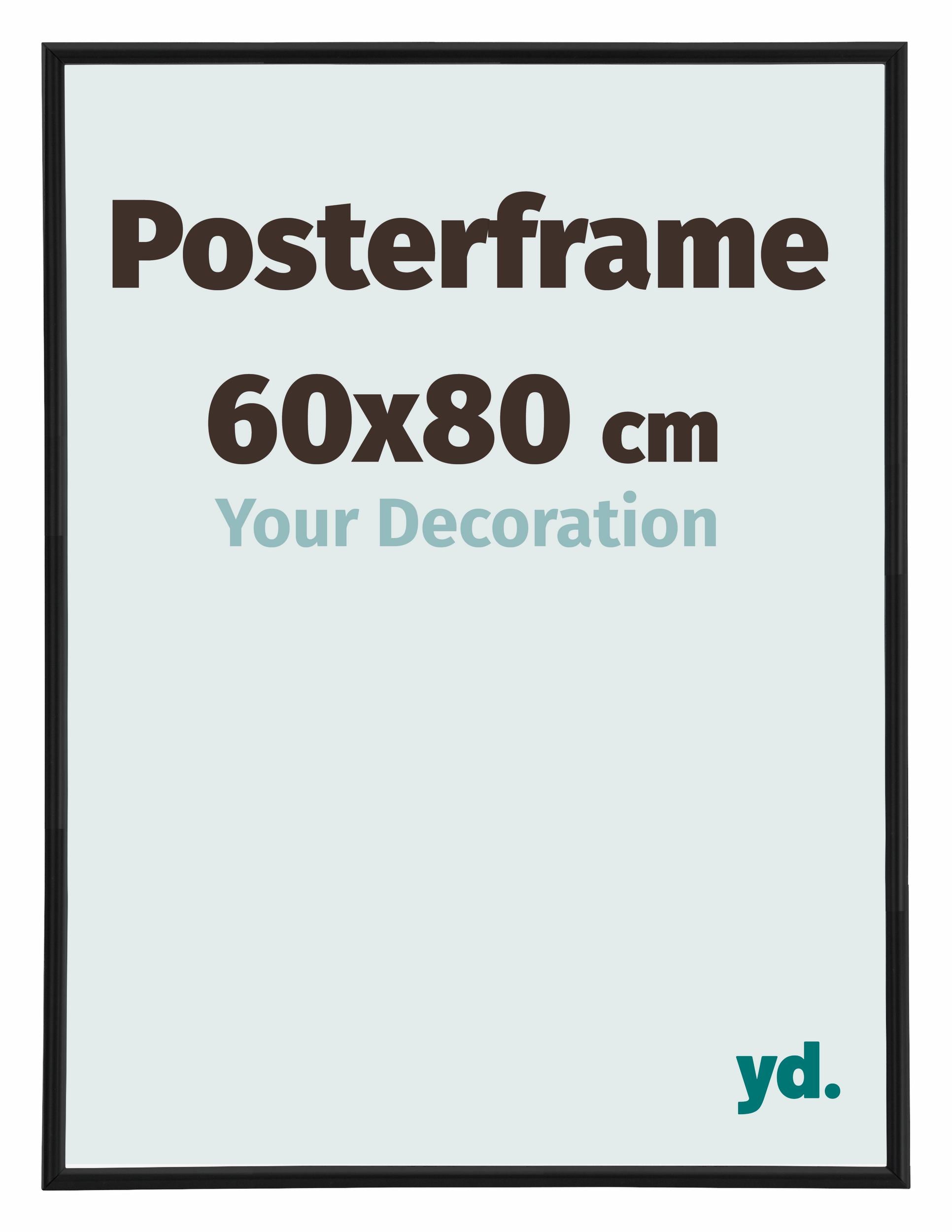 Poster Frame 60x80cm Black Matte Plastic | Yourdecoration.co.uk